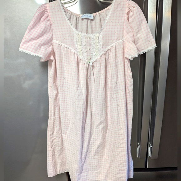 Intimates & Sleepwear | Vintage Pink Mumu Gingham Print Nightgown ...